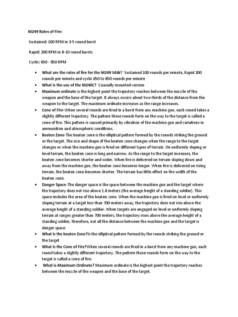 Machine Gun Notes | PDF | Equipment | Securities