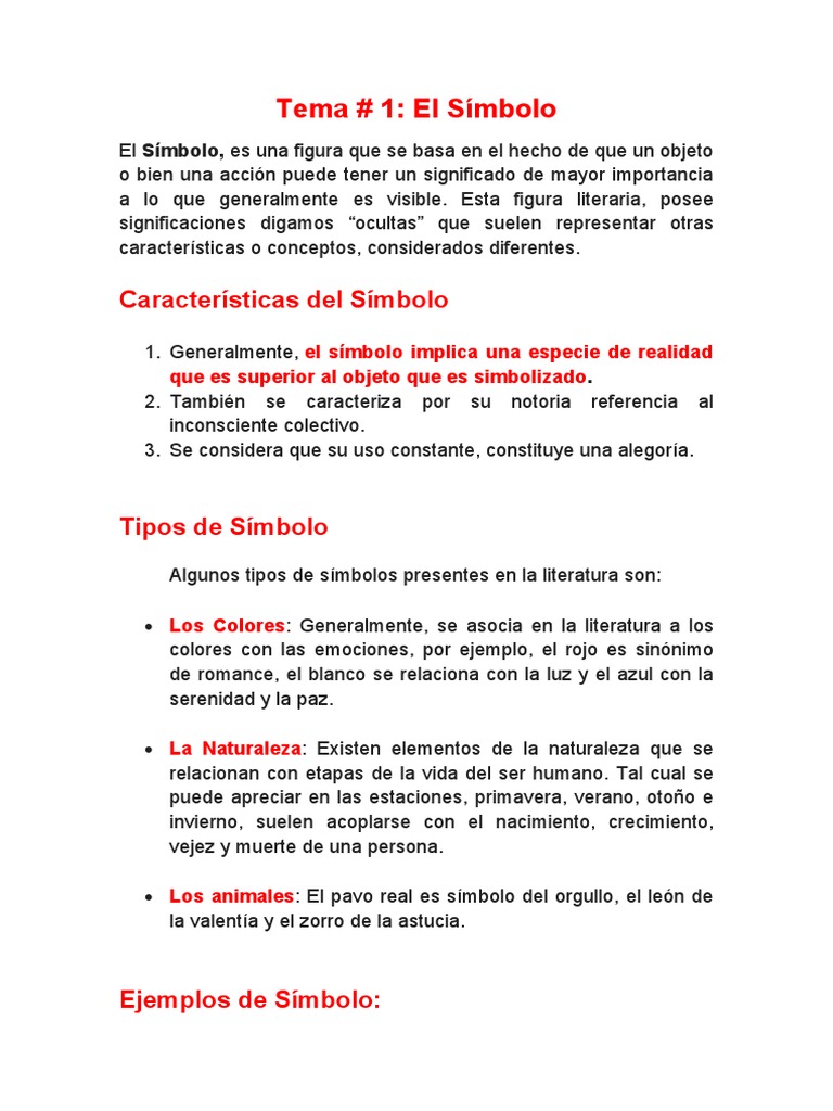 Tema - El Simbolo | PDF | Los símbolos | El Principito