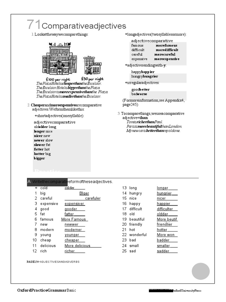 Comparative Adjectives | PDF | Grammar