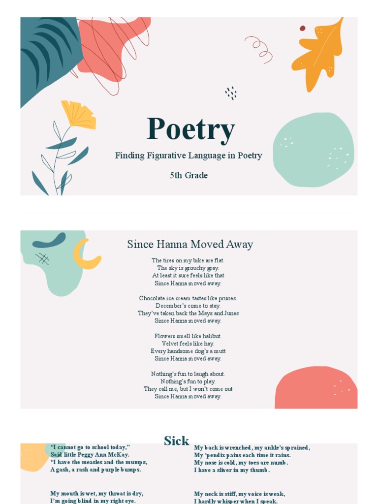 Poetry Figurative Language | PDF
