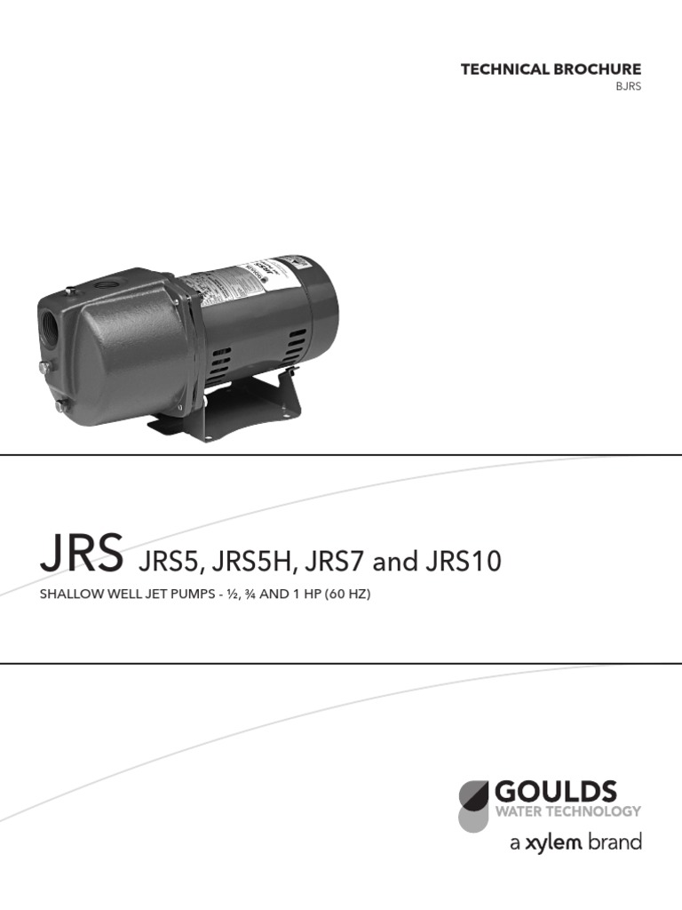 JRS5, JRS5H, JRS7 and JRS10: Technical Brochure | PDF | Pump | Pipe ...