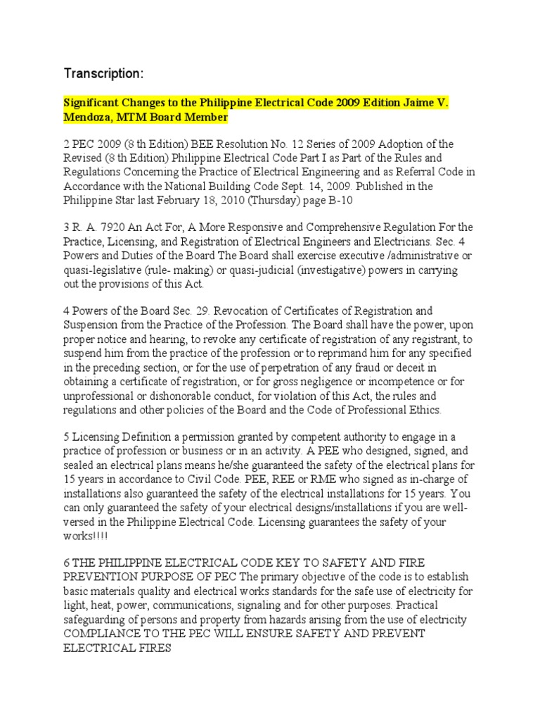 Document (16) Electrical Provisions | PDF | Electrical Wiring | Safety