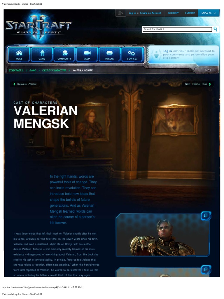 Valerian Mengsk - Game - StarCraft II | PDF | Blizzard Entertainment ...