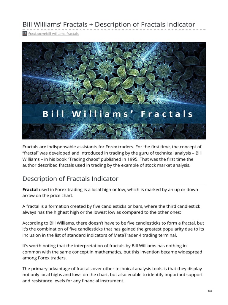 Bill Williams Fractals Description of Fractals Indicator | PDF ...