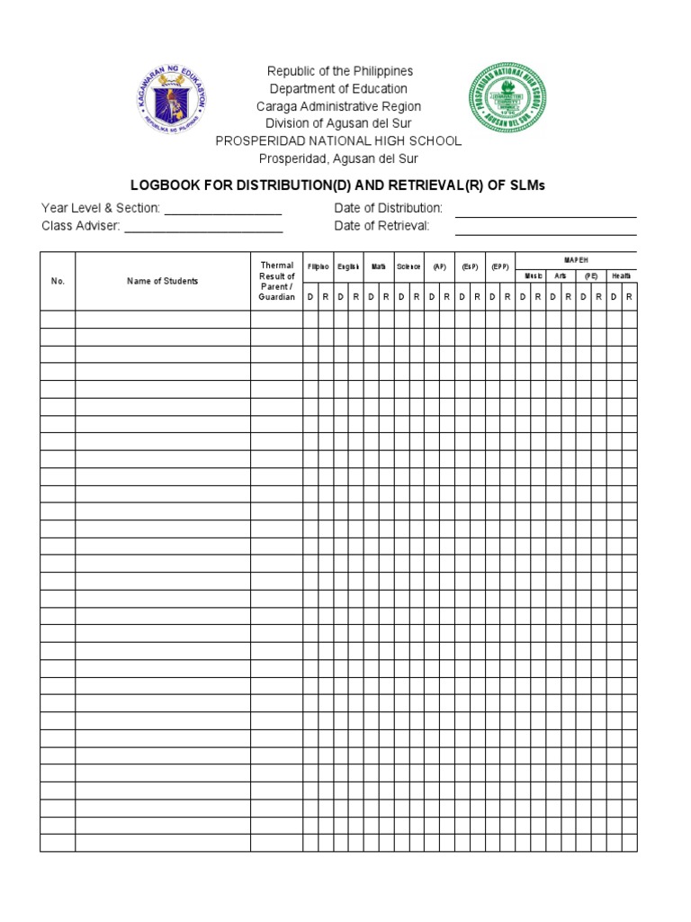 Logbook Tracking the Distribution and Retrieval of Self-Learning ...