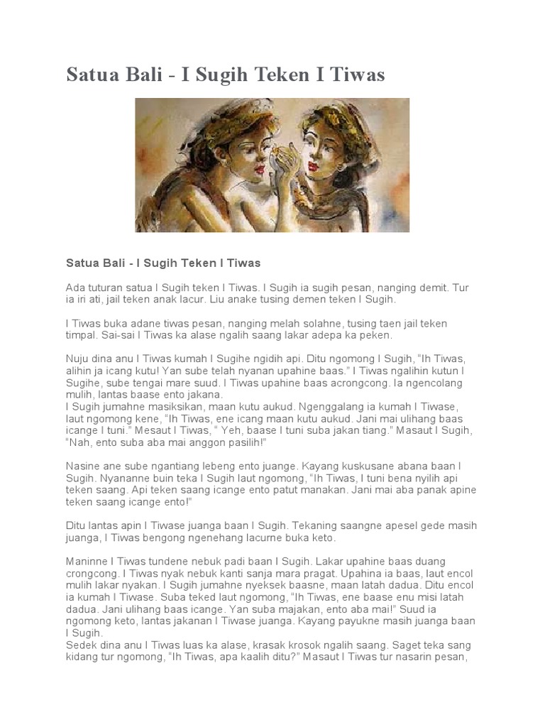 I Sugih Teken I Tiwas | PDF