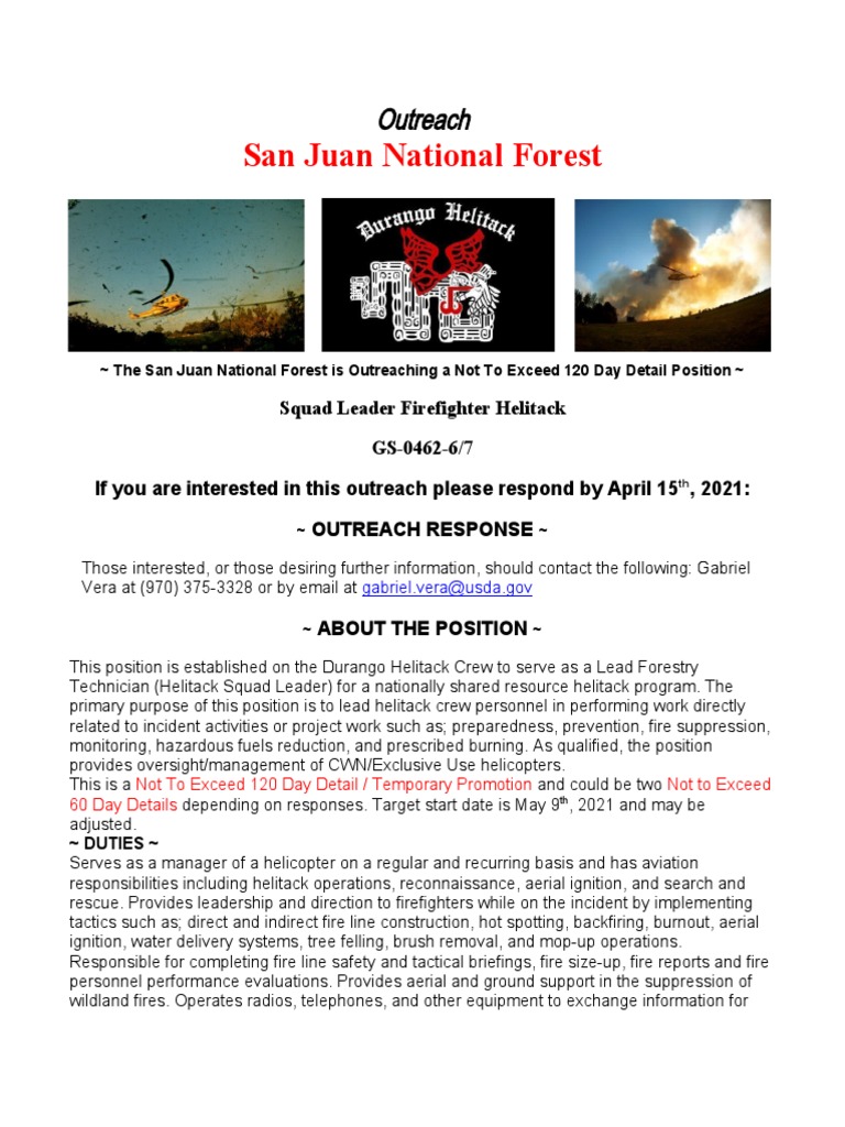 Durango GS 6-7 Helitack Outreach | PDF | Nature | Business