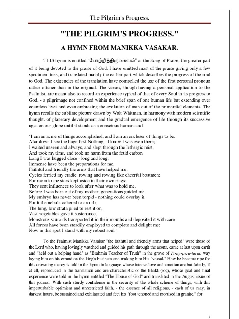 The Pilgrims Progress | PDF