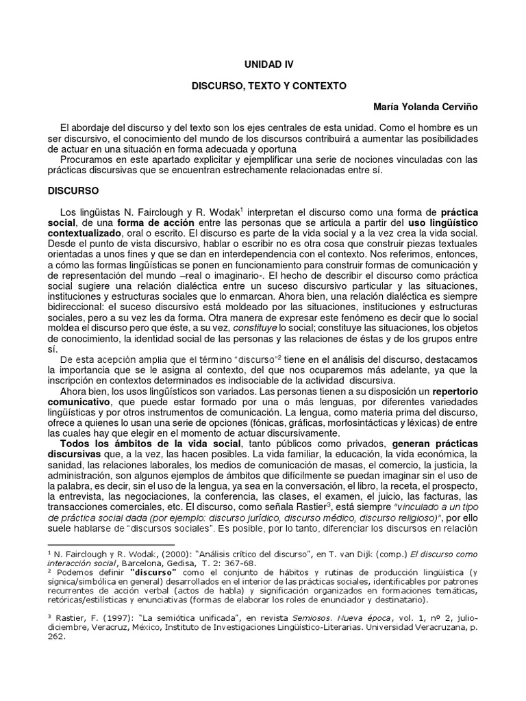 Texto - Discurso - Textualidad | PDF | Lingüística | Discurso