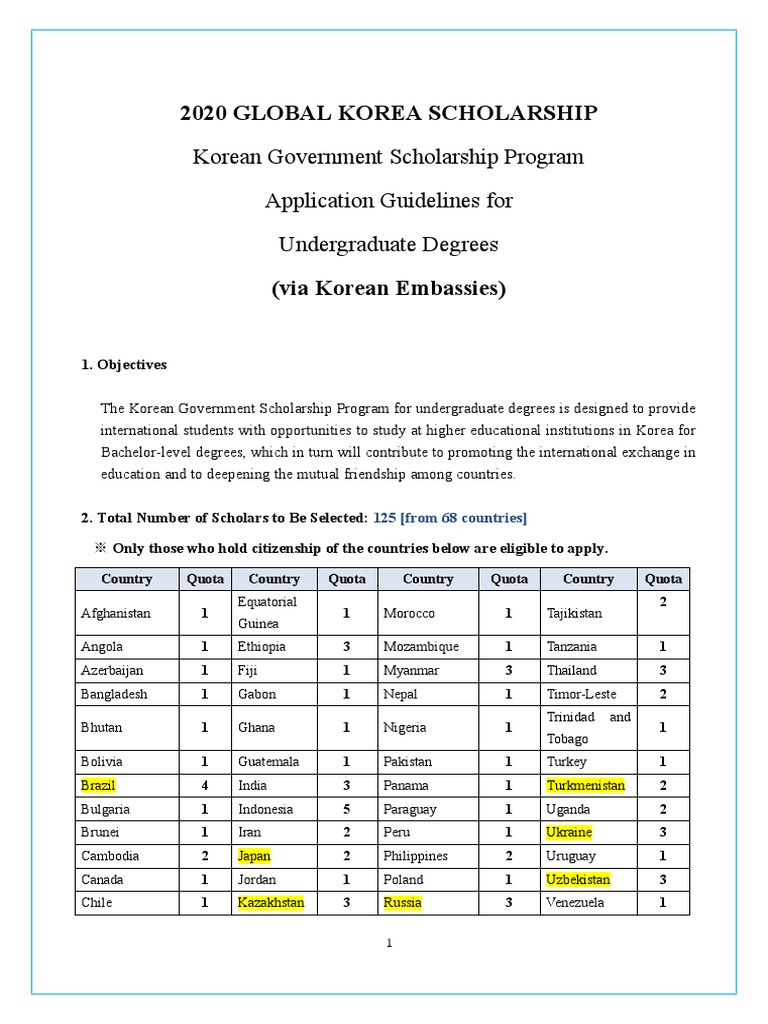 GKS 2020 Application Guidelines for Nepal | PDF | University And ...