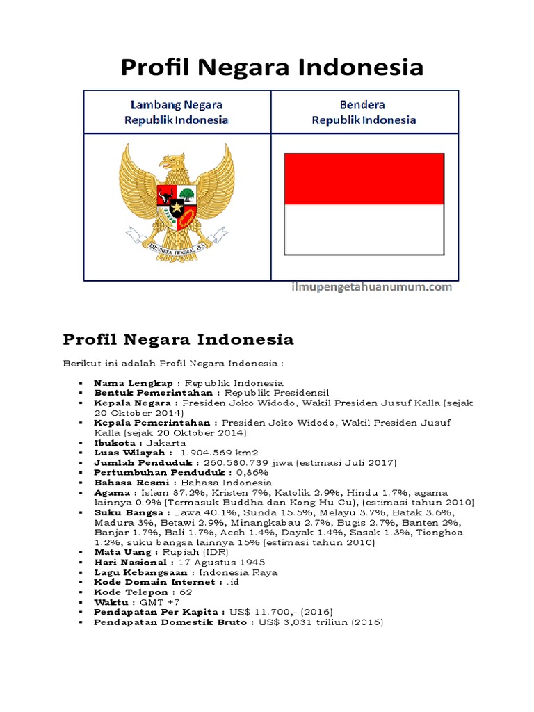 Profil Negara Indonesia | PDF