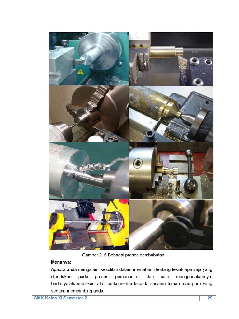 Modul TPB PJJ XI-ii 2 (Pemasangan Pahat Dan Facing Pada Mesin Bubut) | PDF | Teknologi & Rekayasa