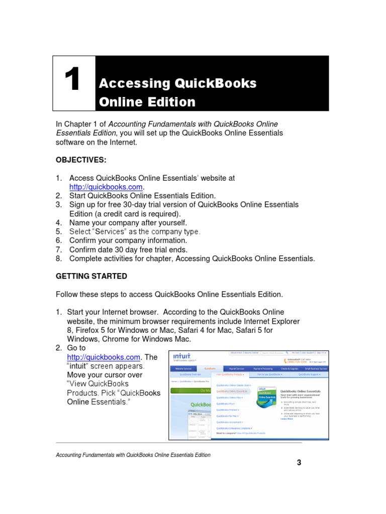 Accessing QuickBooks Online Essentials Edition: A Step-by-Step Guide to ...