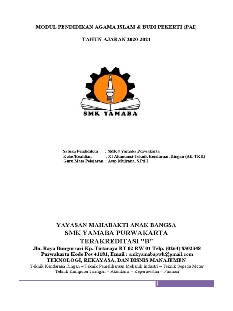 Materi Modul Pai Kelas Xi Ak TKR | PDF | Agama & Spiritualitas