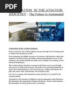 Intech-Automation in Aviation | PDF | Automation | Cockpit