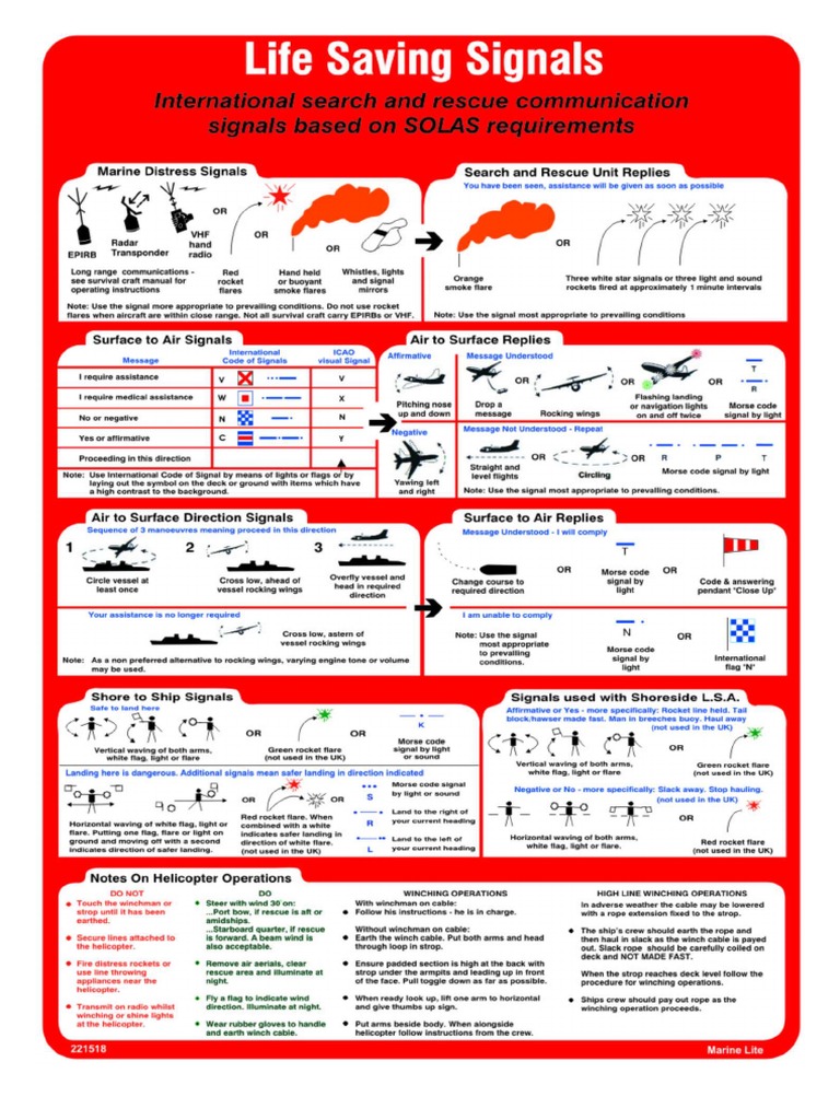 Life Saving Signal Poster (A3-Colour) | PDF