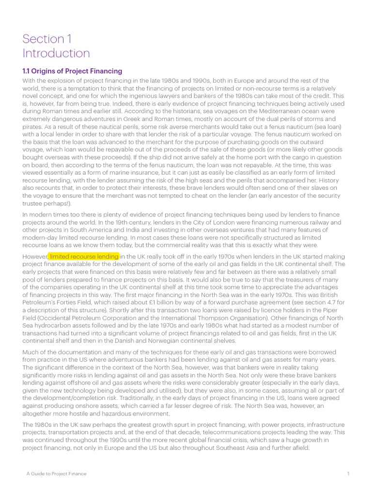 A Guide To Project Finance | PDF | Project Finance | Loans