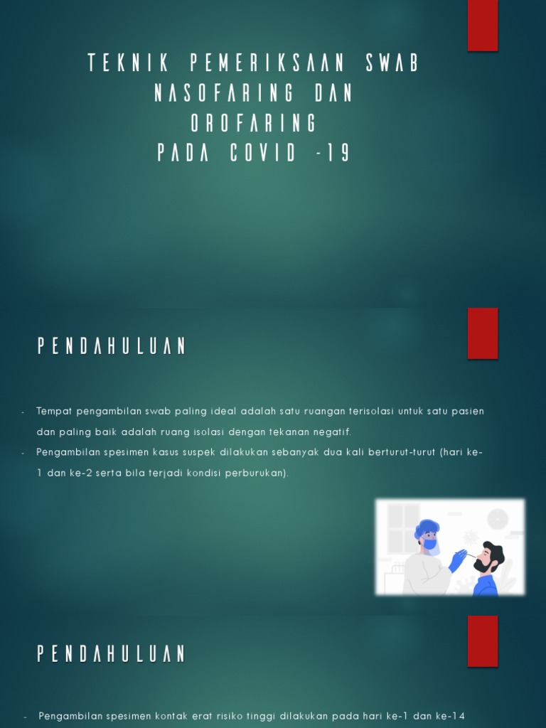 Teknik Pemeriksaan Swab Nasofaring Dan Orofaring | PDF