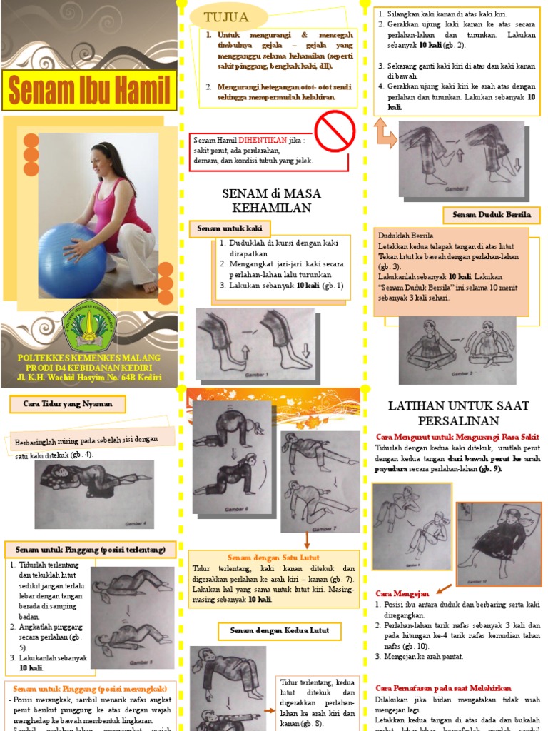 Leaflet Senam Hamil | PDF | Kesehatan Holistik