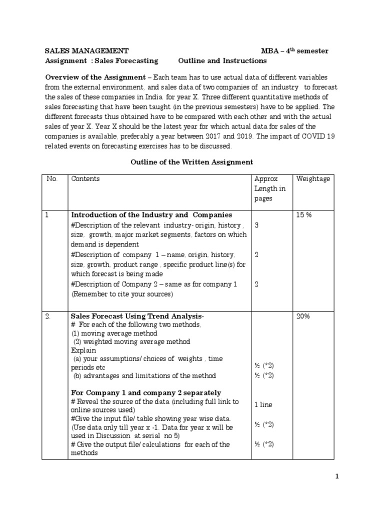 SM 2021 MBA Assignment Forecasting Instructions | PDF | Forecasting ... SM 2021 MBA Assignment Forecasting Instructions | PDF | Forecasting ...