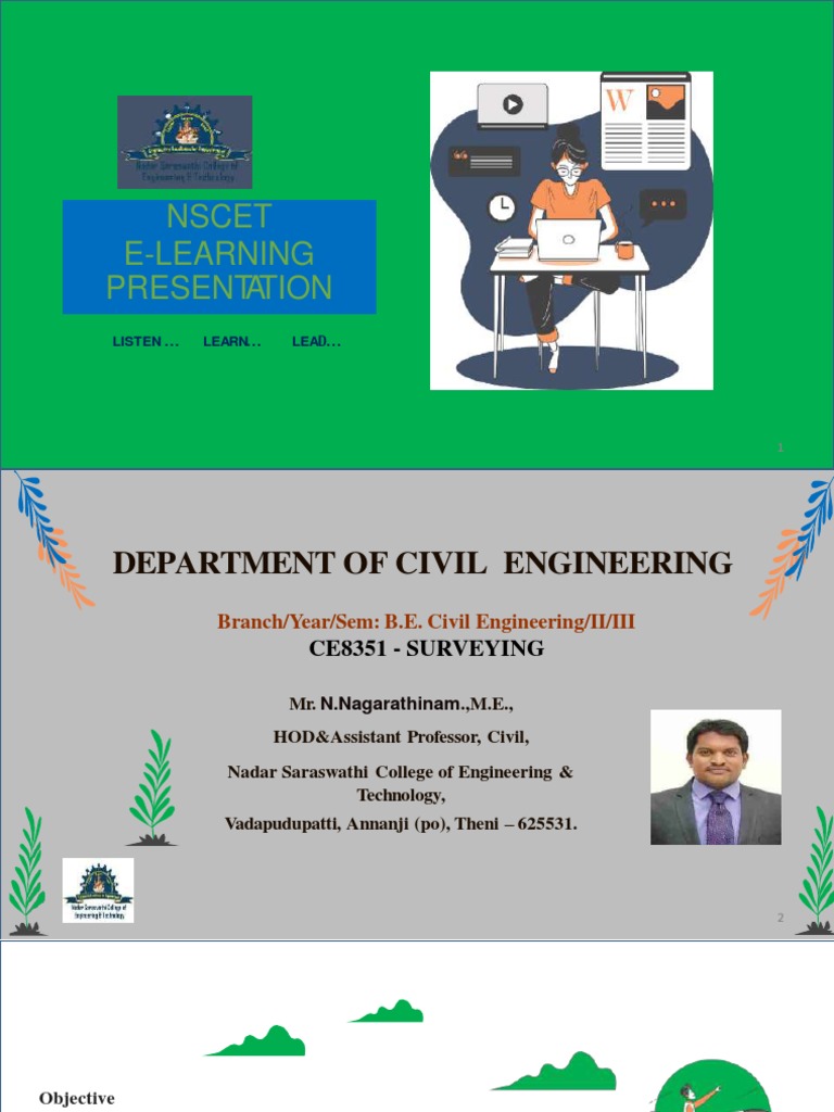 Nscet E-Learning Presentation: Listen Learn LEA D | PDF | Surveying ...
