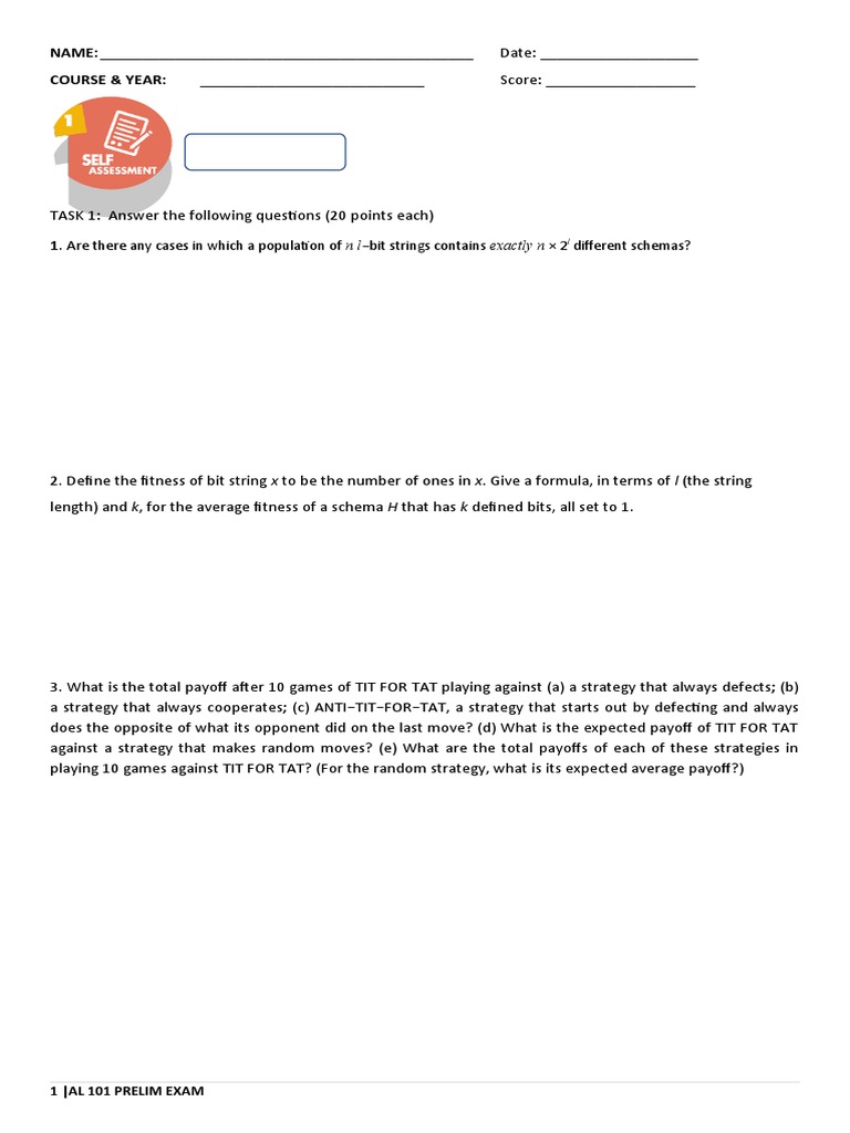 Algo Prelim Exam | PDF | Teaching Methods & Materials | Computers