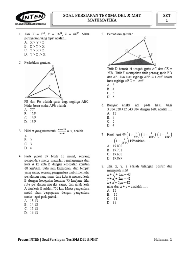 Matematika Set 1 2 | PDF