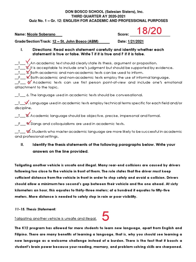 00aa - Quiz 1 Checked | Download Free PDF | Communication | Cognition
