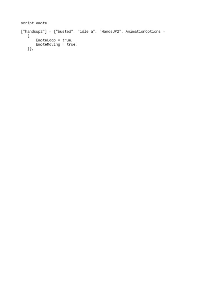 Emote Script Pdf 