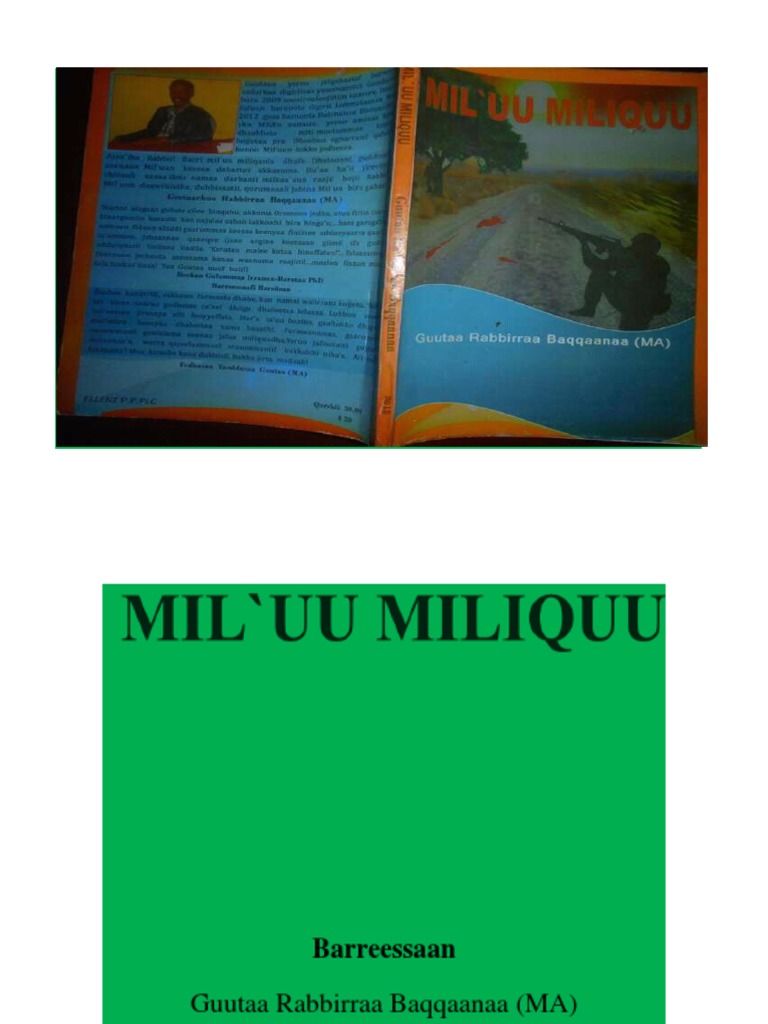 Miluu Miliquu Afaan Oromoo Fiction by Gu | PDF | Psychological Concepts ...