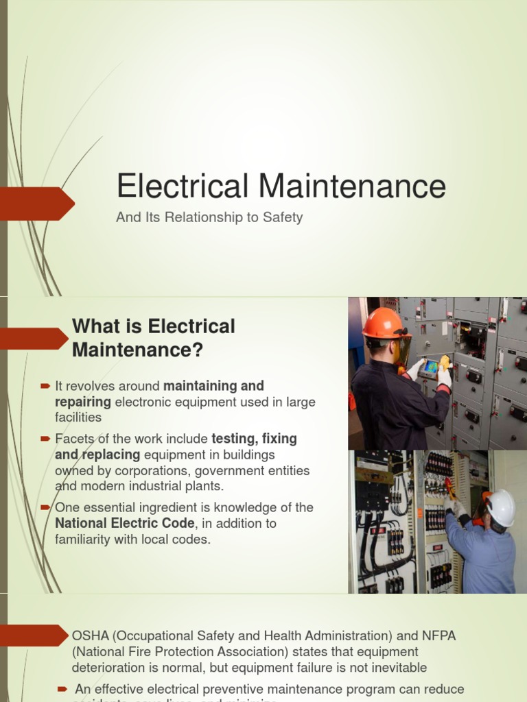 Slide-2 - Elect Maintenance | PDF | Electrical Wiring | Fuse (Electrical)