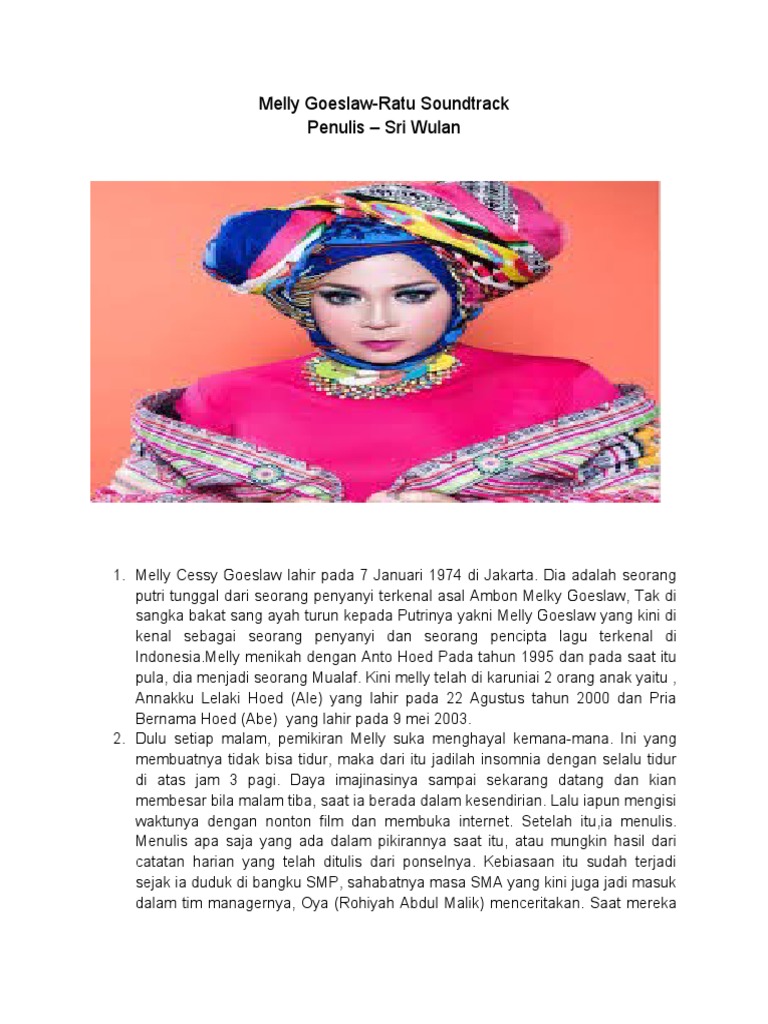 Melly Goeslaw | PDF | Seni