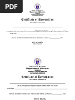 Template Certificate of Participation Lac | PDF
