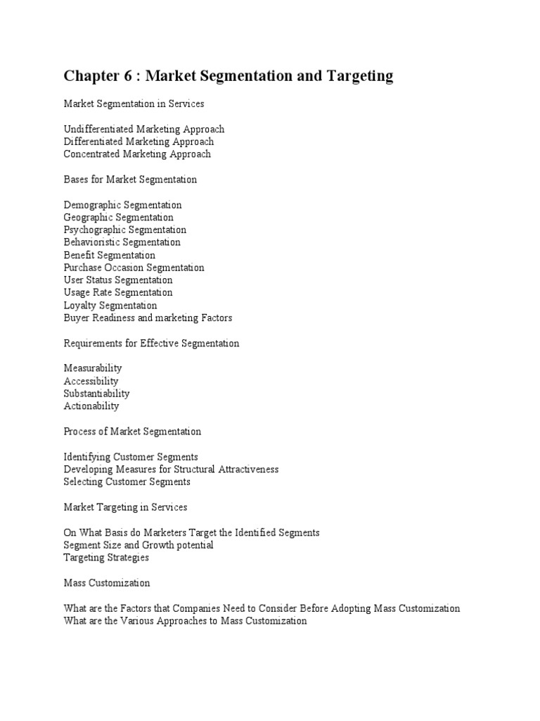 Marketing Segmentation | PDF | Market Segmentation | Marketing
