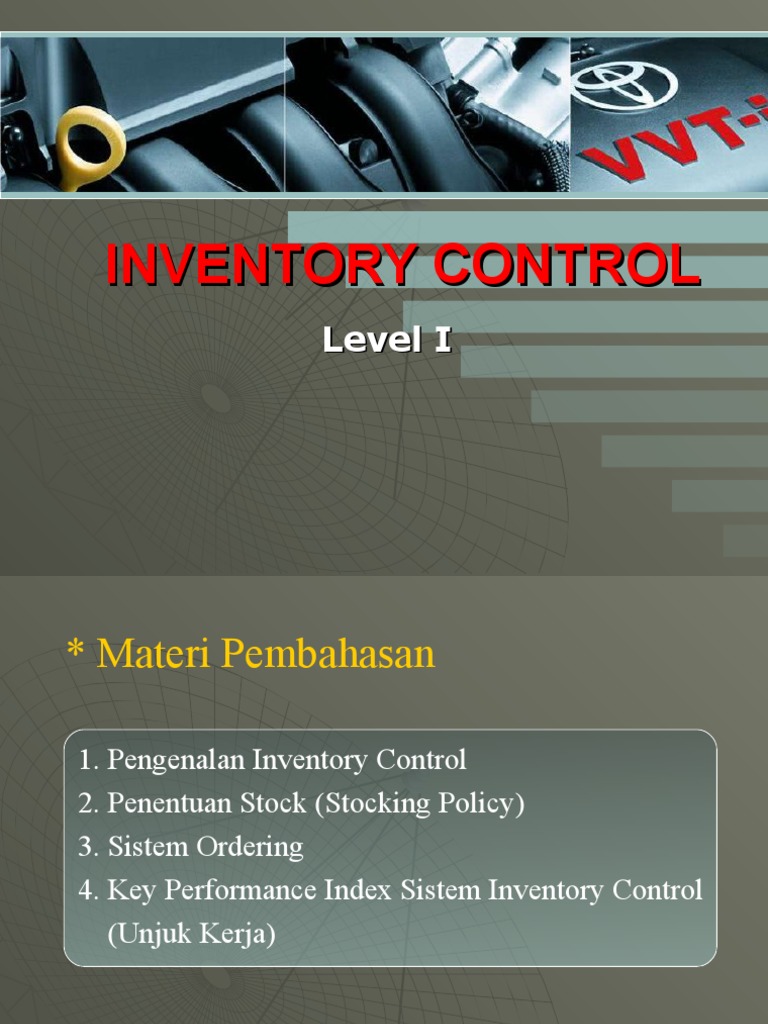 Inventory Control Level 1 | PDF