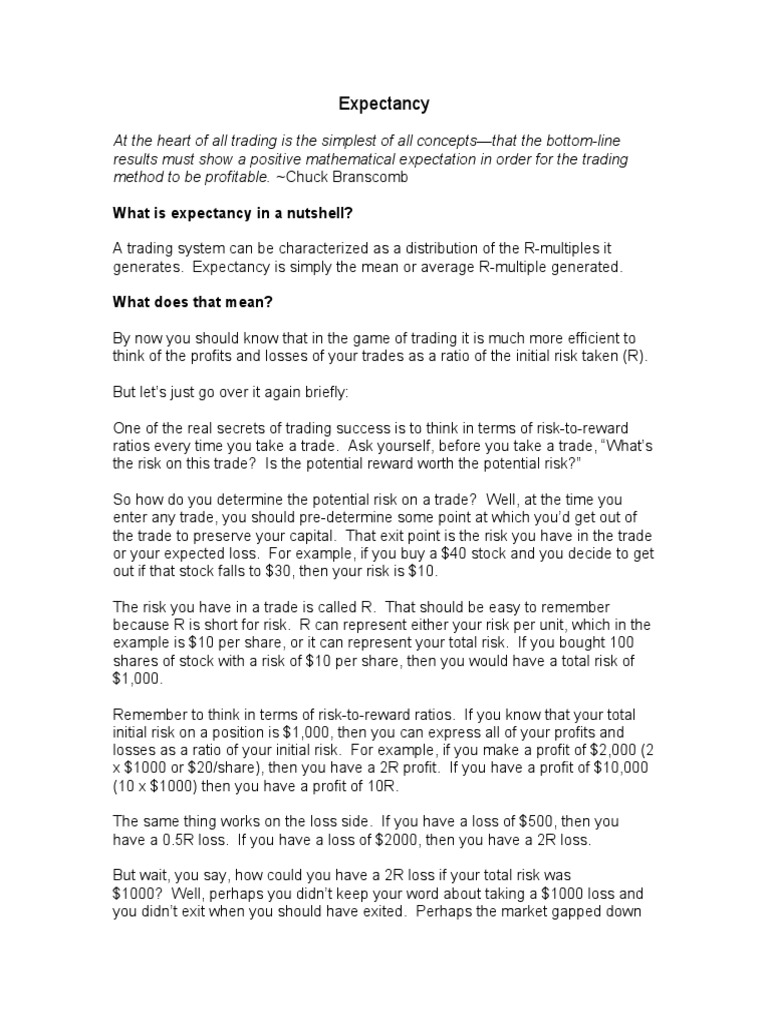 Expectancy: What Is Expectancy in A Nutshell? | PDF | Algorithmic ...
