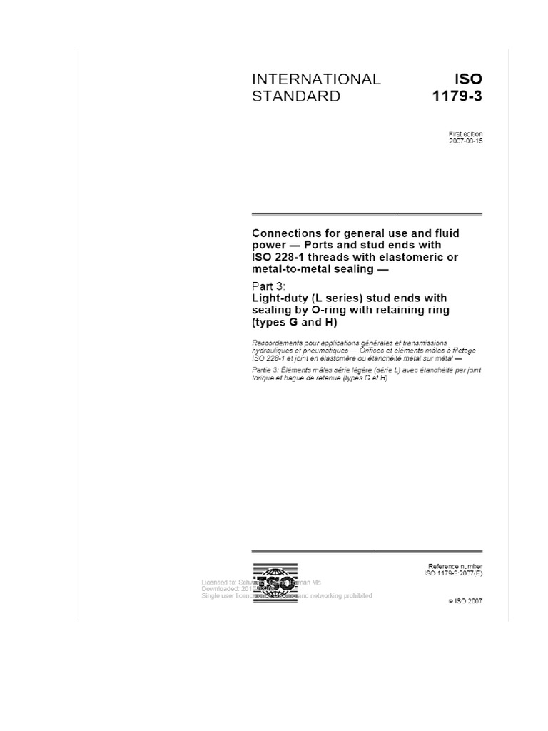 Iso 1179-3-2007 (E) | PDF