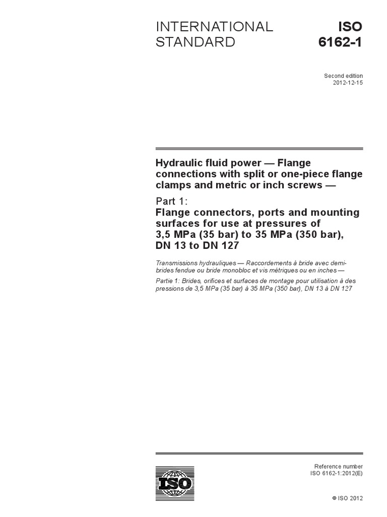 ISO 6162-1 SAE J518 Code 61 Standard | PDF | Screw | Washer (Hardware)