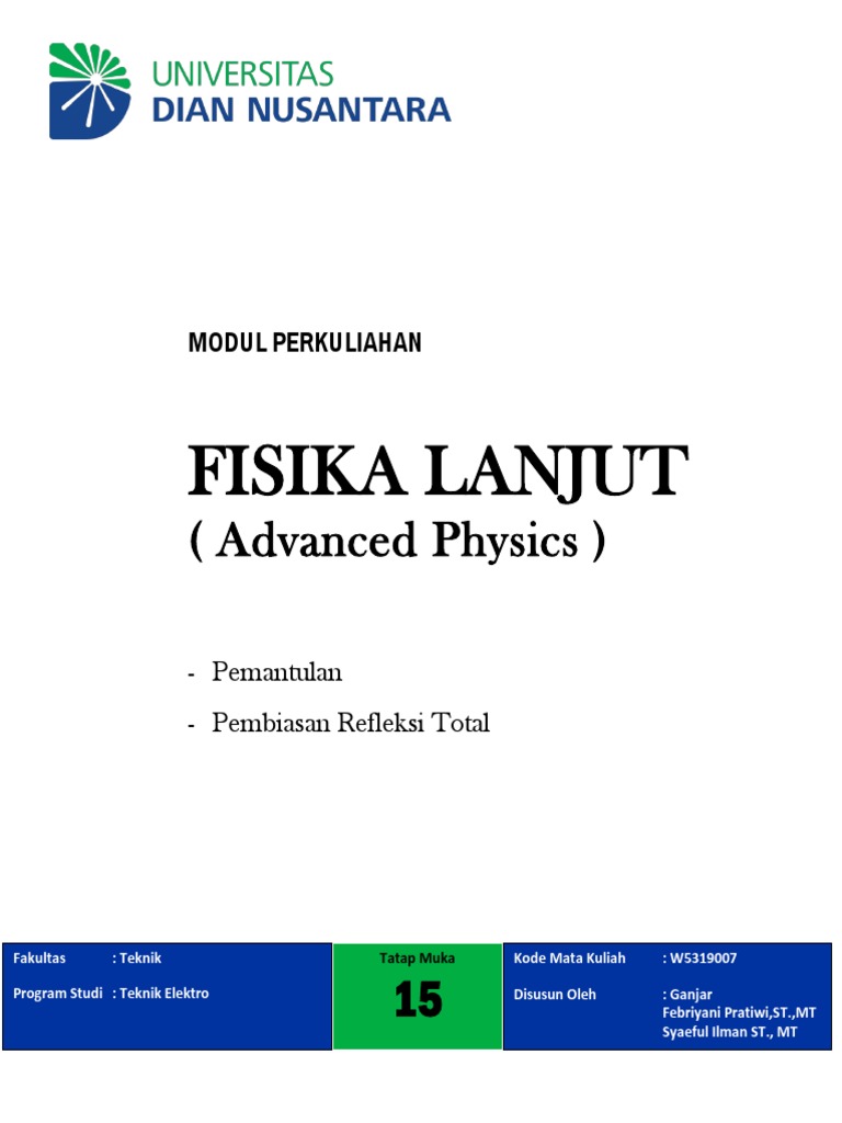 Modul 15 - Fisika Lanjut | PDF