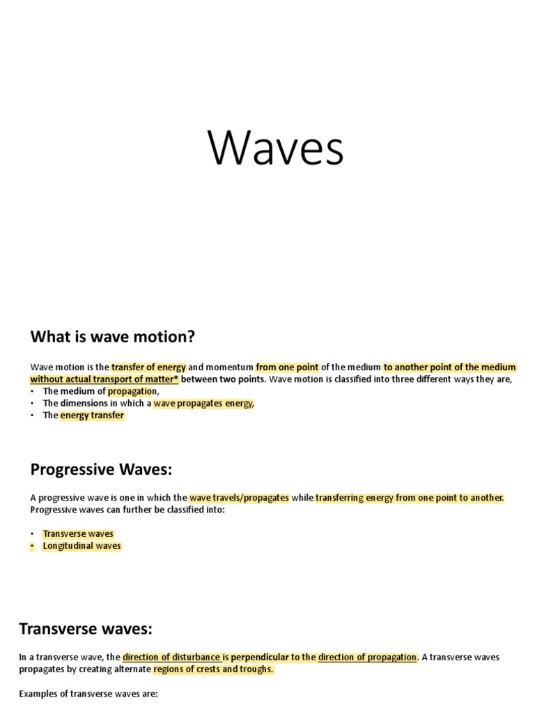 Waves Lecture Slides | PDF | Waves | Wavelength