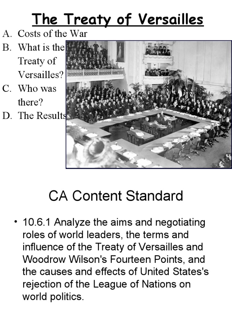 6 The Treaty of Versailles | PDF | Treaty Of Versailles | World War I