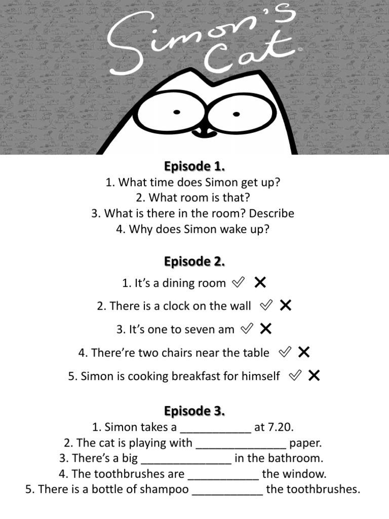 Simon's Cat Worksheet | PDF | Home & Garden
