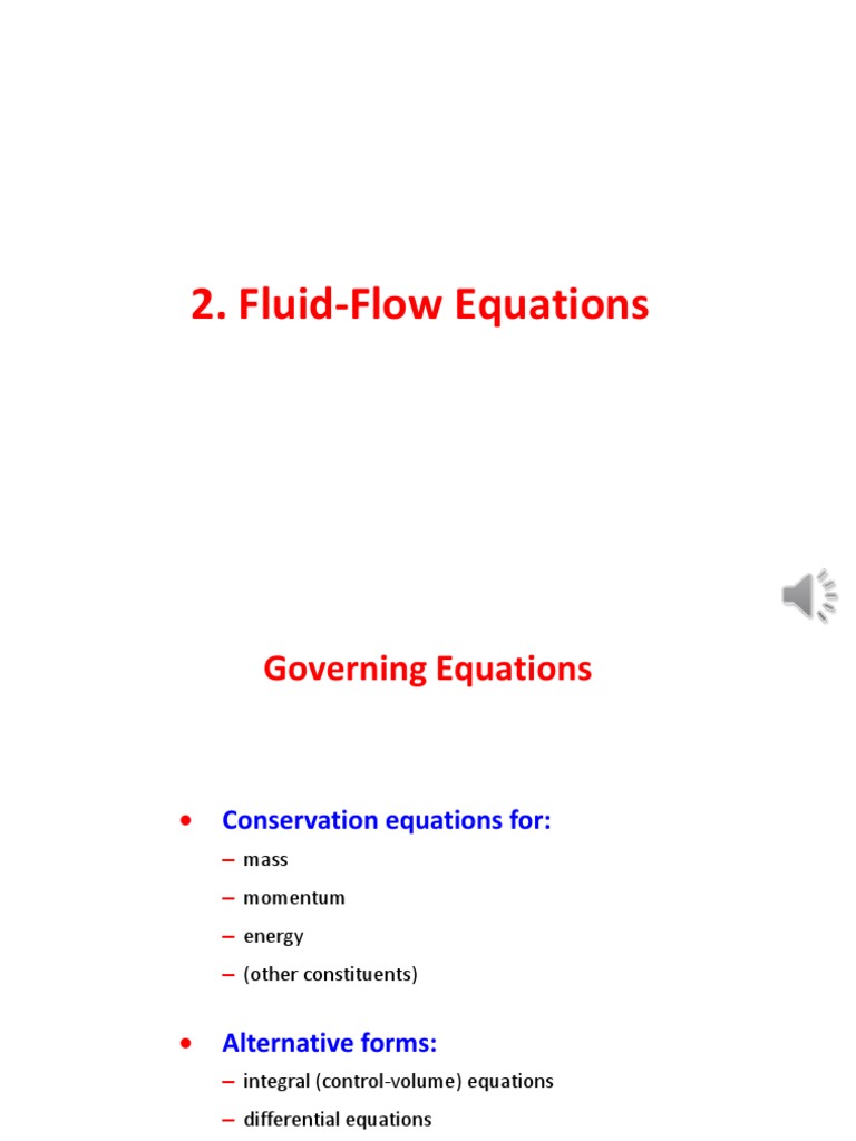 Fluid-Flow Equations | PDF | Rotation Around A Fixed Axis | Fluid Dynamics