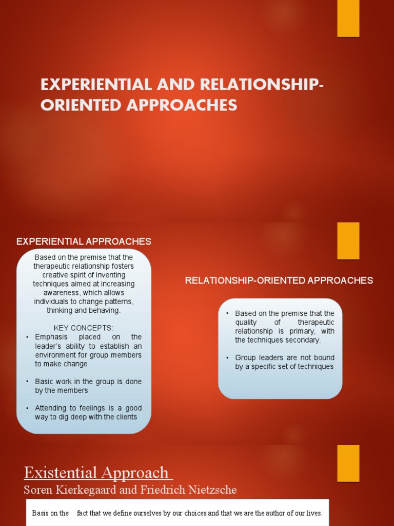 Experiential and Relationship-Oriented Therapies | PDF | Gestalt ...