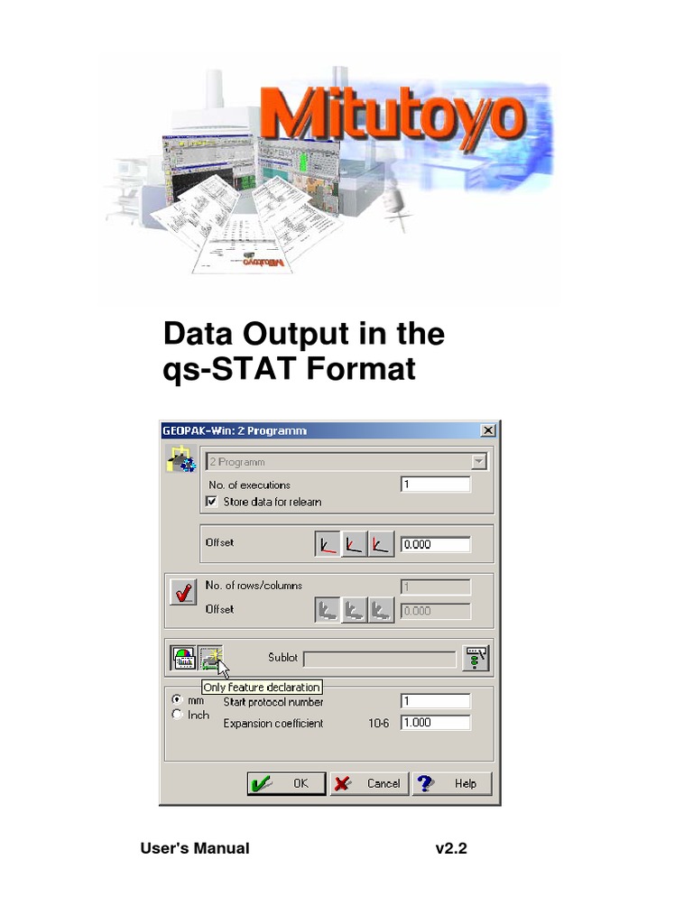 Data Output in The qs-STAT Format: User'S Manual V2.2 | Download Free ...