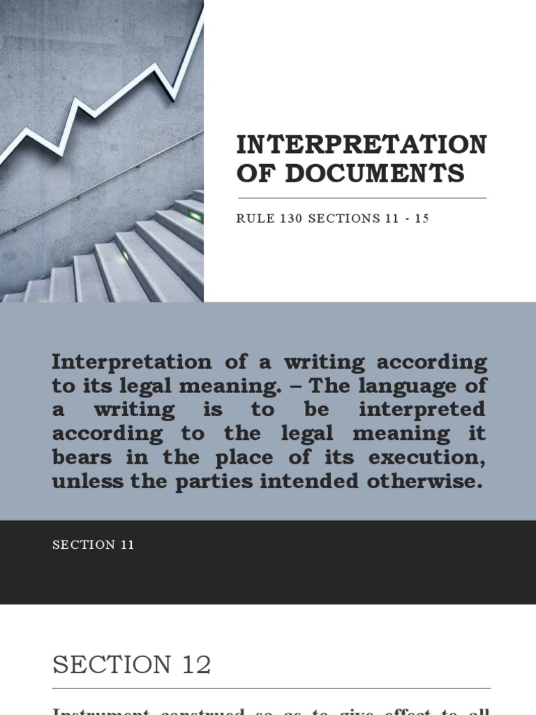 Interpretation of Documents 1 | PDF | Evidence | Statutory Interpretation