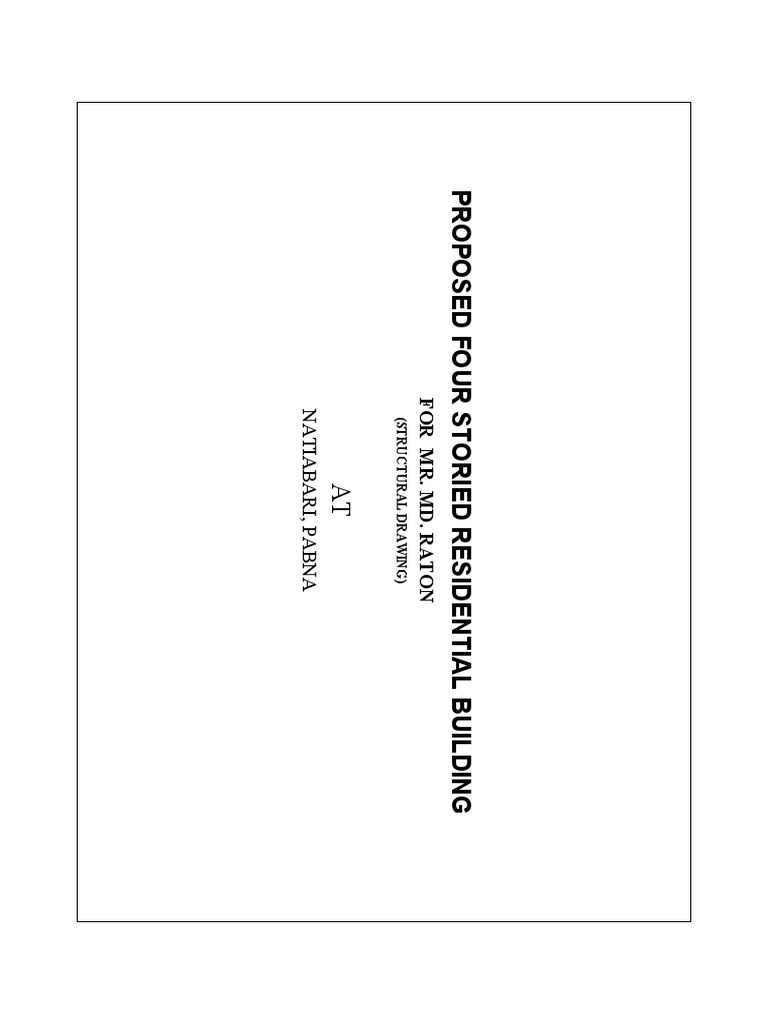 Structural & Architectural Drawing of A 4 Storied Residential Building ...