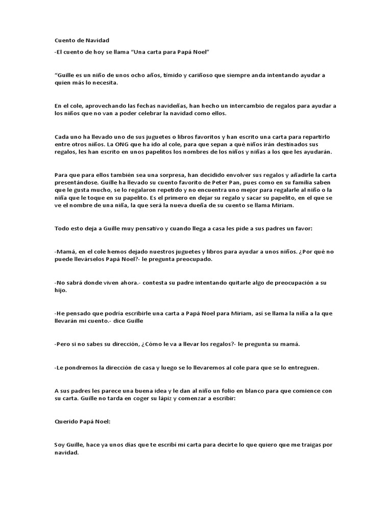 Carta de Navidad de Guille a Papá Noel | PDF | Papá Noel | Navidad