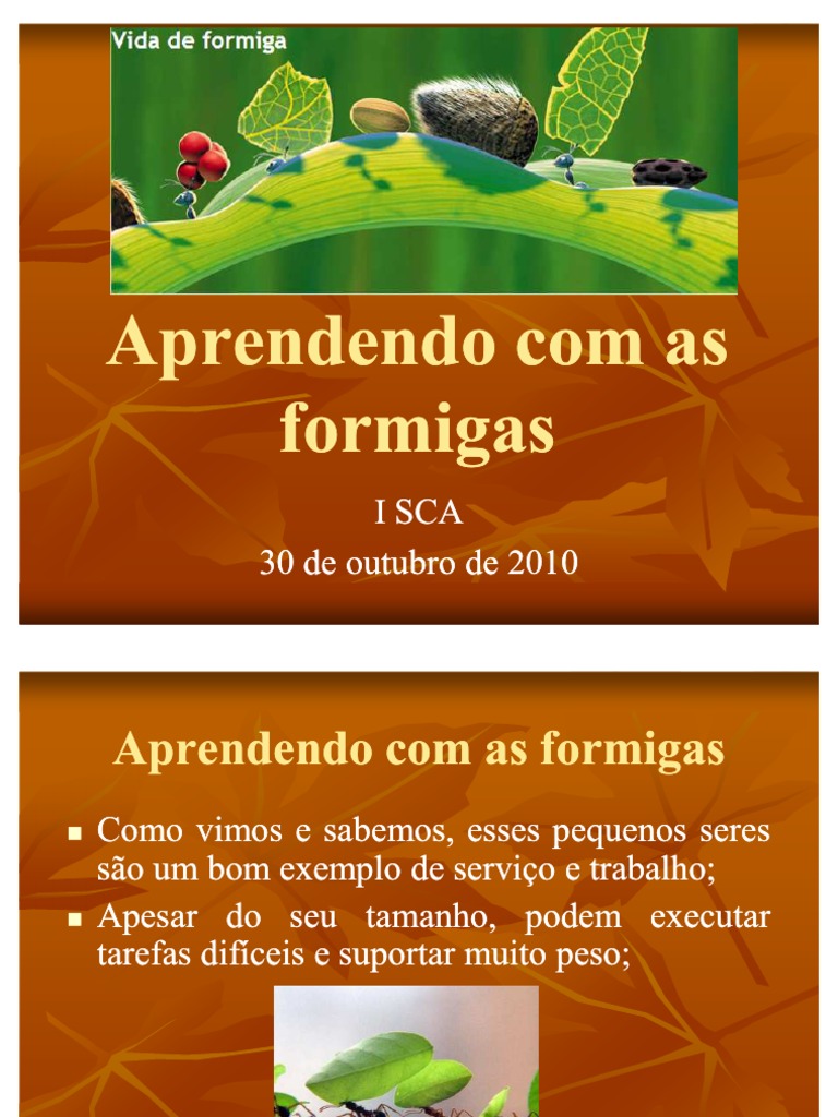 Aprendendo Com As Formigas | PDF | Bíblia | Espírito
