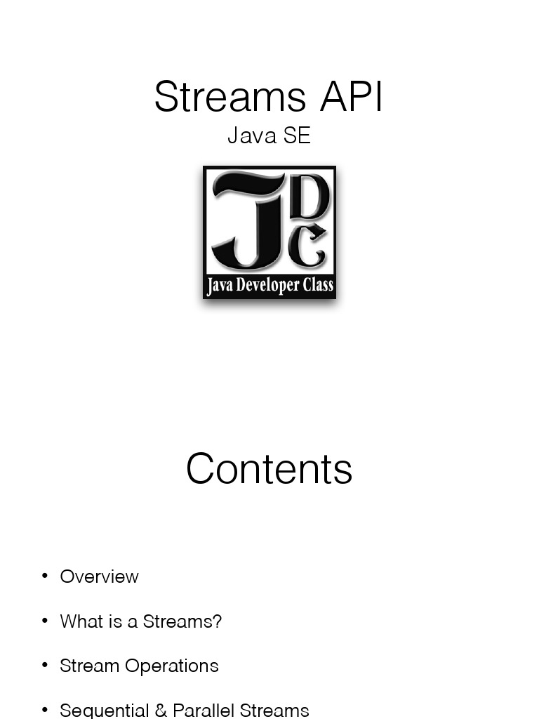 Streams API: Java SE | PDF | Object Oriented Programming | Programming ...